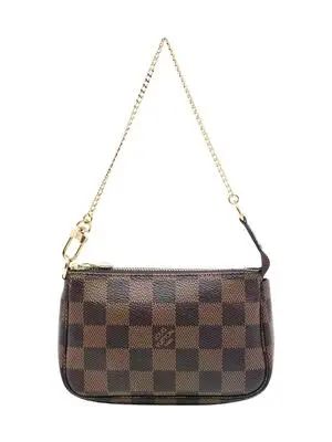 LOUIS VUITTON 2020 Damier Ebene Mini Pochette Accessoires - Brown