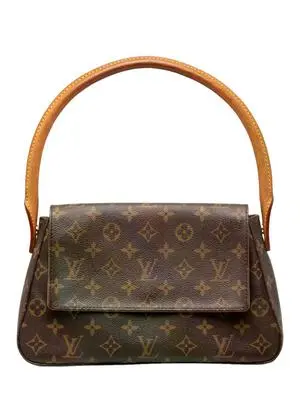 LOUIS VUITTON 2003 Monogram Mini Looping Shoulder Bag - Brown