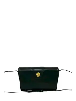 Celine 2010 Leather Triomphe Shoulder Bag - Black