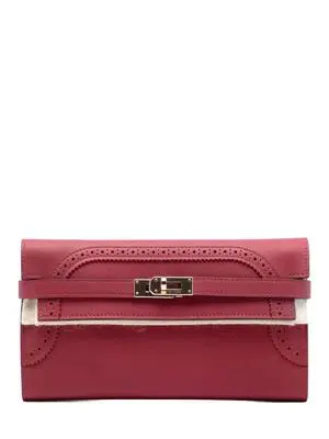 Hermès 2016 Swift Ghillies Kelly Longue Wallet - Red