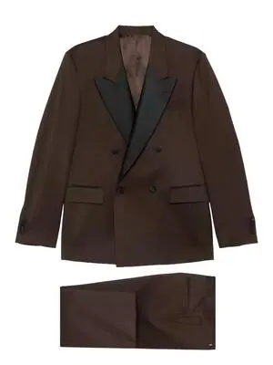 LARDINI Double-breasted Suit - Brown