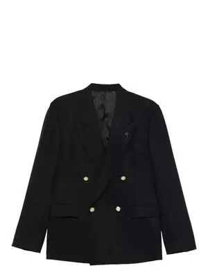LARDINI Double-breasted Blazer - Black