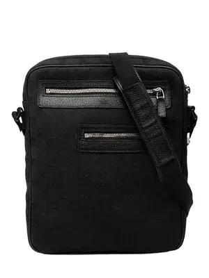 Gucci Gg Canvas Crossbody Bag - Black