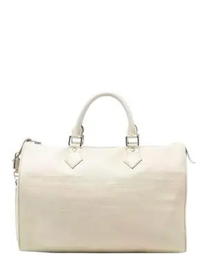 LOUIS VUITTON 2008 Epi Speedy 35 Boston Bag - White