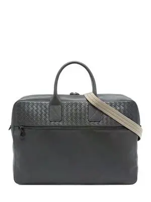 Bottega Veneta Nappa Intrecciato Business Bag - Grey