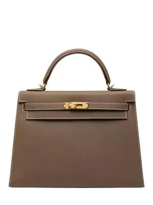 HERMÈS 2019 Epsom Kelly II Sellier 32 Satchel