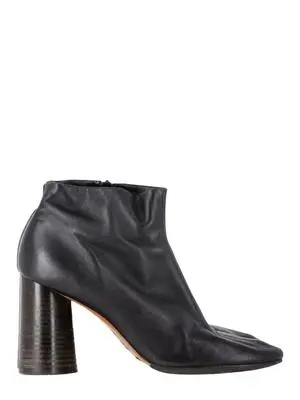 Celine Zip-up Ankle Boots - Black