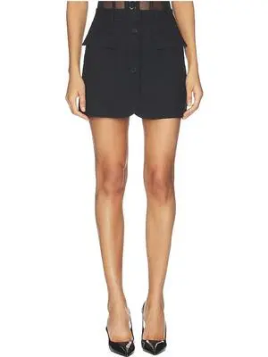 Monse Deconstructed Tailored Corset Mini Skirt - Black