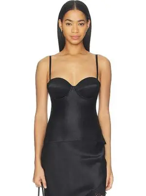 L'Agence Orlina Camisole Top - Black