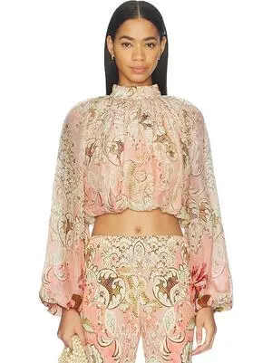 Hemant & Nandita Cropped Top - Peach