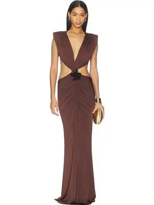 AWAVE STUDIO The Faye Maxi Dress - Brown