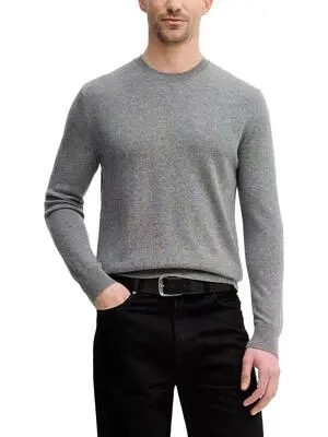 BENETTON Ribbed Crew-neck Sweater - Grey