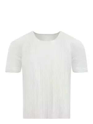 Issey Miyake Pleated Basic T-shirt - Grey