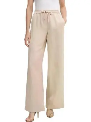 MARC AUREL Wide Leg Drawstring Trousers - Neutrals