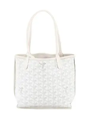 GOYARD Anjou Reversible Mini Tote Coated Canvas - White