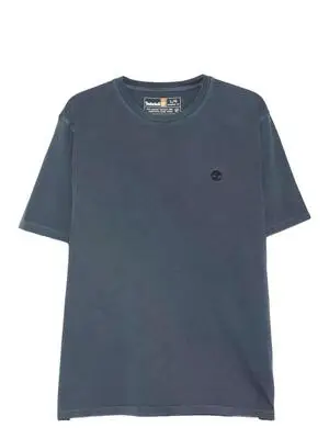 Timberland Logo-embroidered Crew-neck T-shirt - Blue