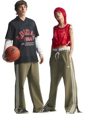 Adidas Originals Basketball Snap Pants - Olive Strata