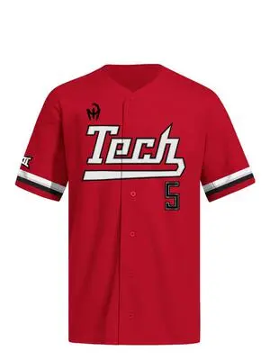 Adidas Texas Tech X Mahomes Full Button Jersey - Team Power Red