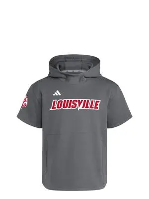 Adidas Dugout Short Sleeve Hoodie - Team Dark Grey / White / Ncaa-lou-7le