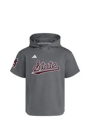 Adidas Dugout Short-sleeve Hoodie - Team Dark Grey / White / Ncaa-mss-77m