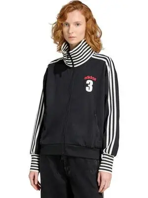 Adidas Vintage BB TT Striped Rib Track Top Black
