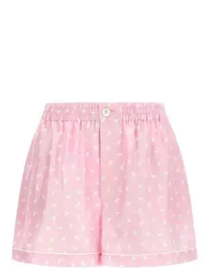 Moschino Pleated Print Shorts - Pink