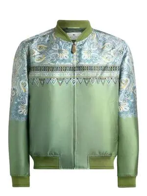 Etro Paisley-print Bomber Jacket - Green