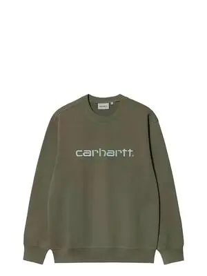 Carhartt Work In Progress Logo-embroidered Crew-neck Sweatshirt - Green