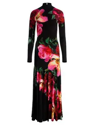 Alice + Olivia Augusta Floral Maxi Dress - Black