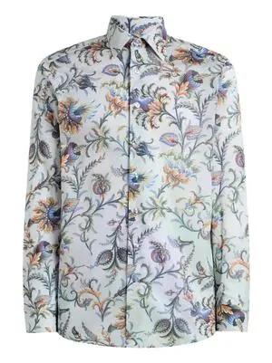 Etro Floral Cotton Muslin Shirt - White