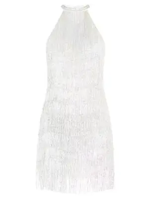 MATTERS STORE Elsa Fringed-hem Mini Dress - White