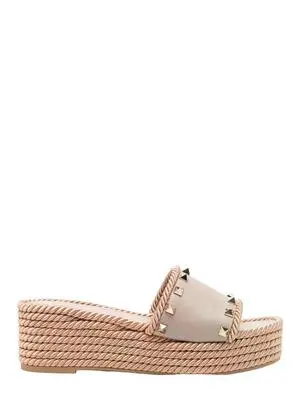 Valentino Garavani Rope-trim Platform Sandals - Pink