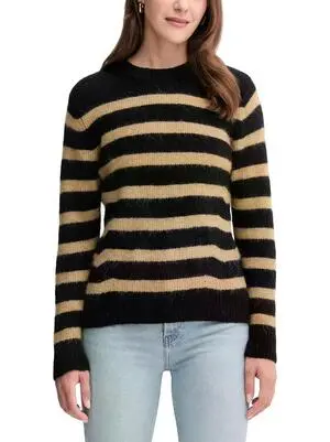 MOS MOSH Striped Sweater - Black
