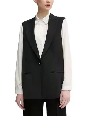 MARC AUREL Button Tailored Gilet - Black