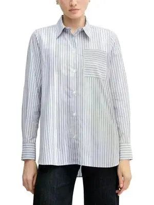 MOS MOSH Striped Button-down Shirt - White
