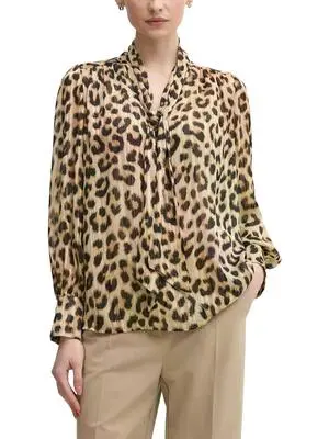 OUI Leopard Print Blouse - Neutrals