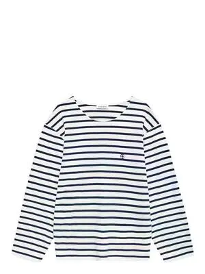 ANINE BING Striped Long-sleeved T-shirt - White