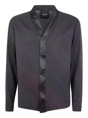 Giorgio Armani Textured Shirt Jacket - Black