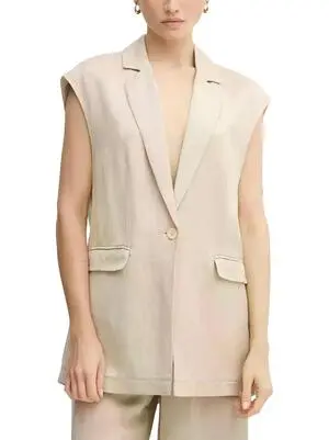 MARC AUREL Sleeveless Blazer - Neutrals