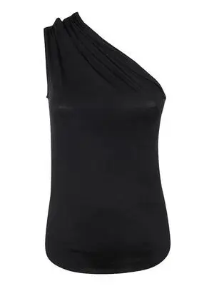 THOM KROM Draped One-shoulder Top - Black