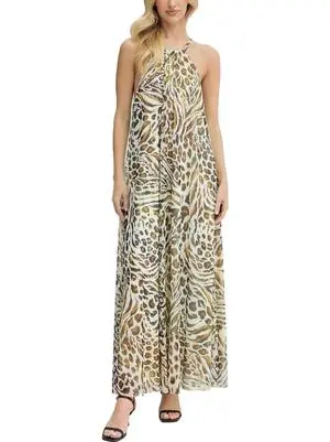 MARC AUREL Animal-print Maxi Dress - Neutrals