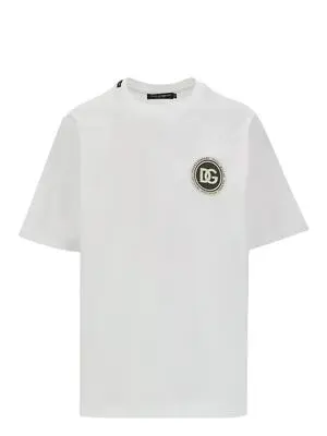 Dolce & Gabbana Logo Appliqué T-shirt - White