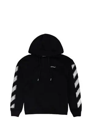 Off-White Pixel Diag Skate Hoodie - Black