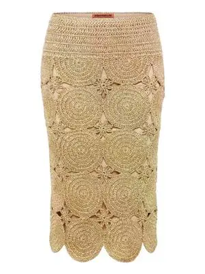 SIMONMILLER Beep Beep Midi Skirt - Gold