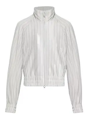 Y3 Striped Zip-up Jacket - White