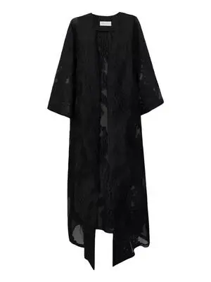 GEMY MAALOUF Open Loose-cut Kaftan - Black