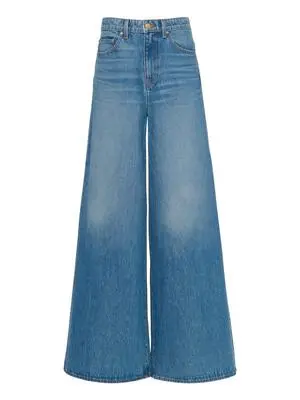 Ulla Johnson The Zephyr Mid-rise Wide-leg Jean - Danube