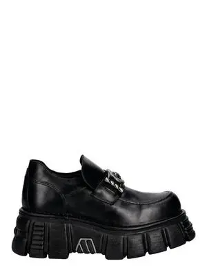 NEW ROCK Platform Loafers - Black