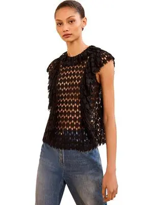 Ulla Johnson Daevy Lace Top - Noir