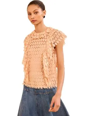 Ulla Johnson Daevy Lace Top - Blush